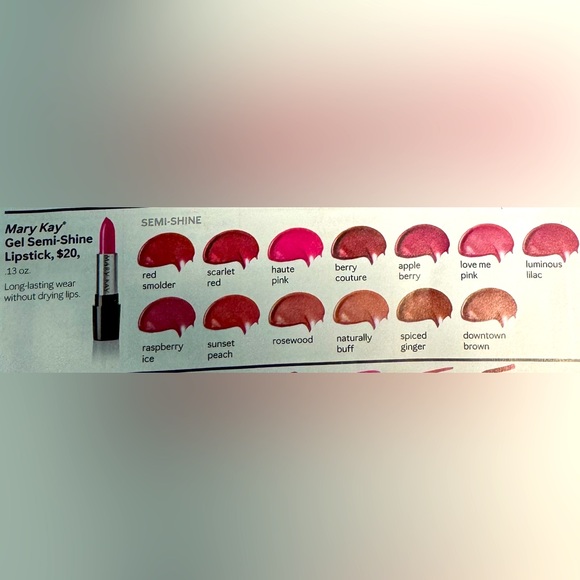 Mary Kay | Makeup | Mary Kay Gel Semishine Lipstick Red Smolder | Poshmark